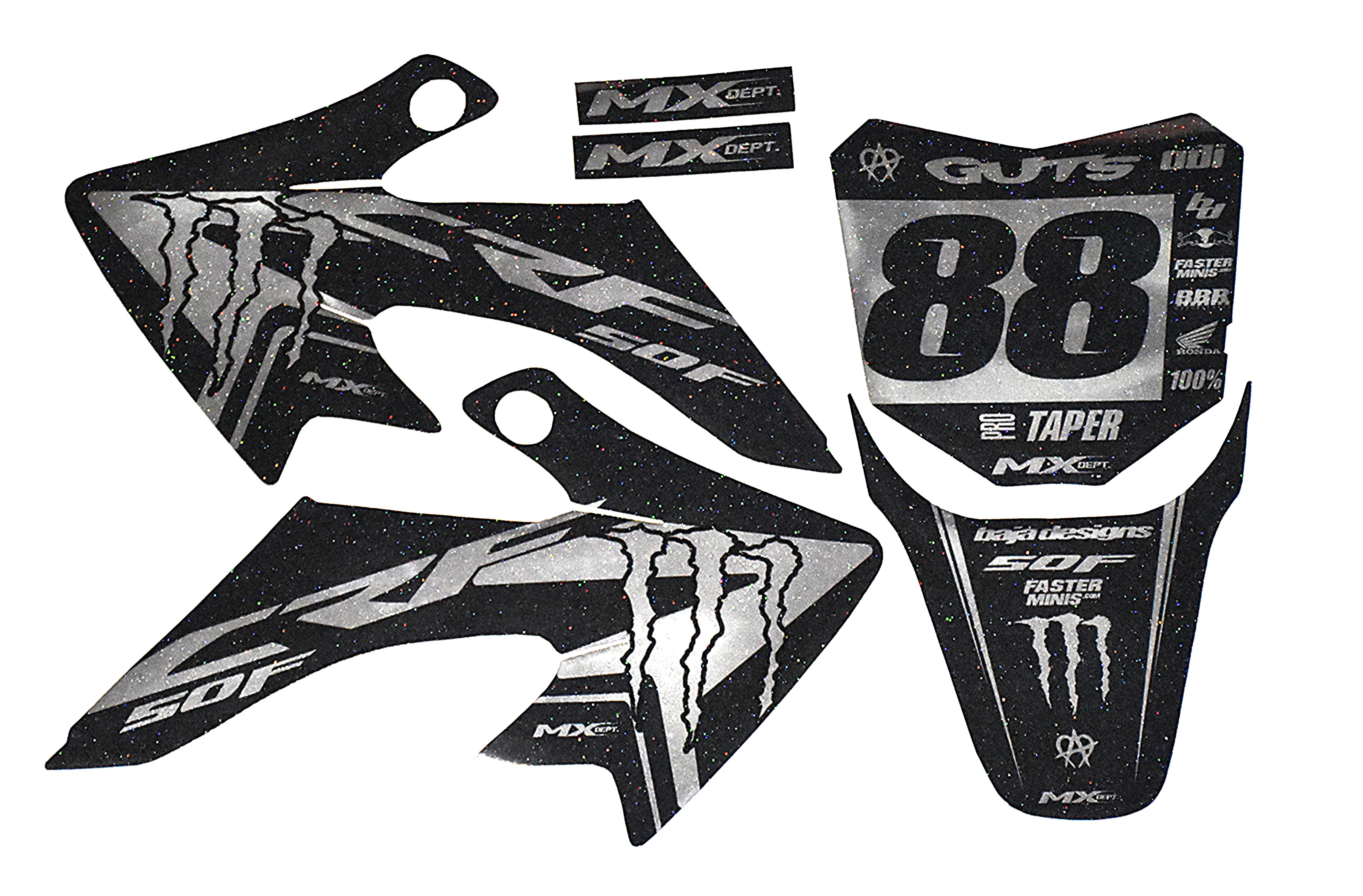 Razor / CRF 50 MONSTER ENERGY V2 Edition Graphics – MX Dept. LLC